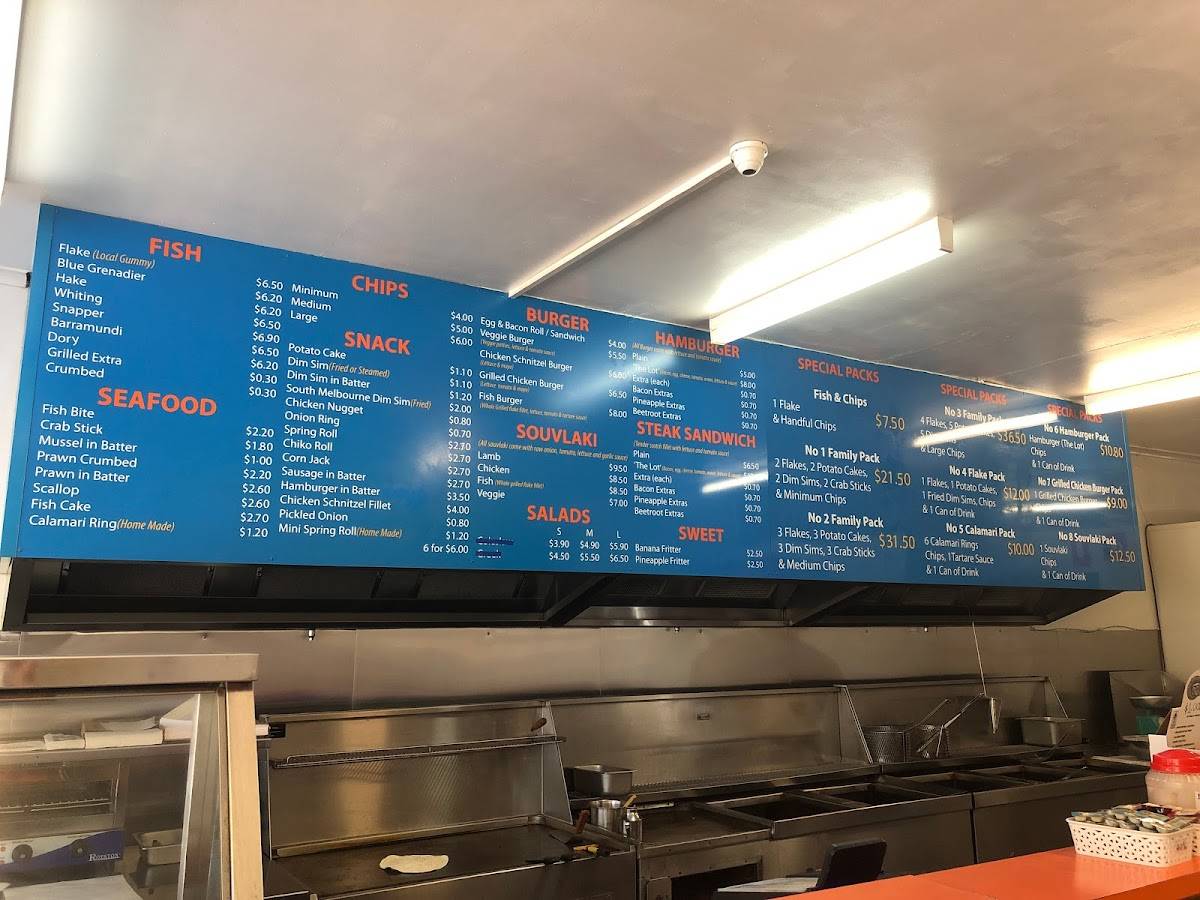Menu at VIEWBANK Fish & Chips fast food, Viewbank