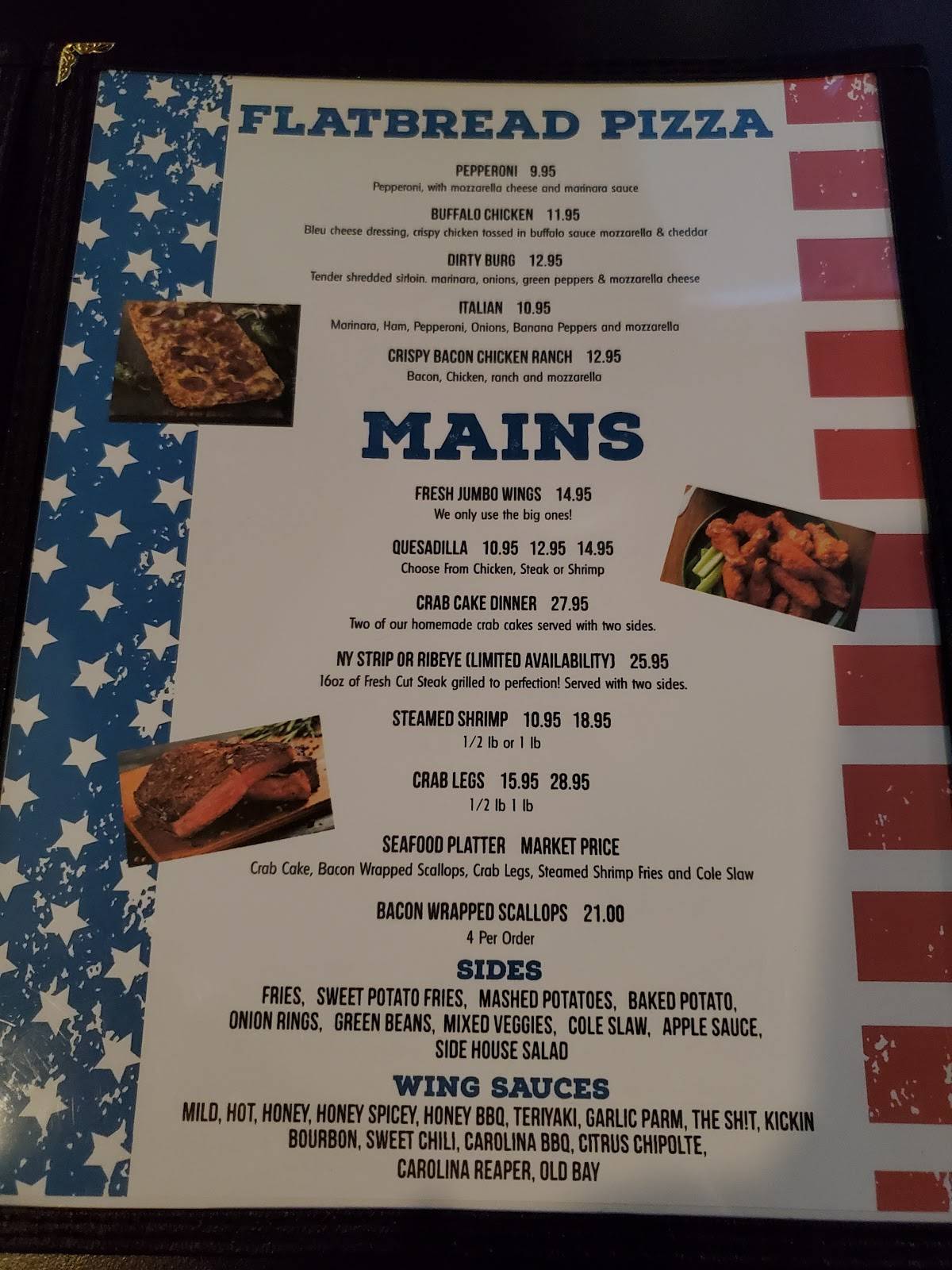 Menu at Ollie's Sports Bar & Grille/VIP Lounge, Martinsburg, 36 Veronica Dr