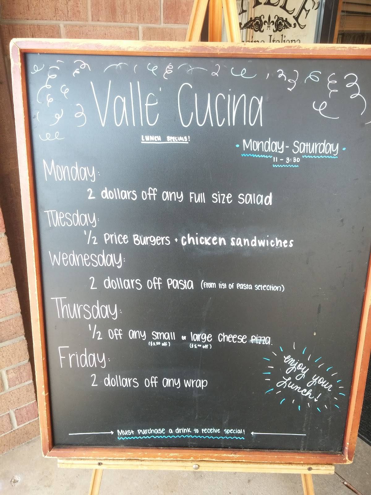 Menu at Valle Cucina steakhouse, Pike Creek