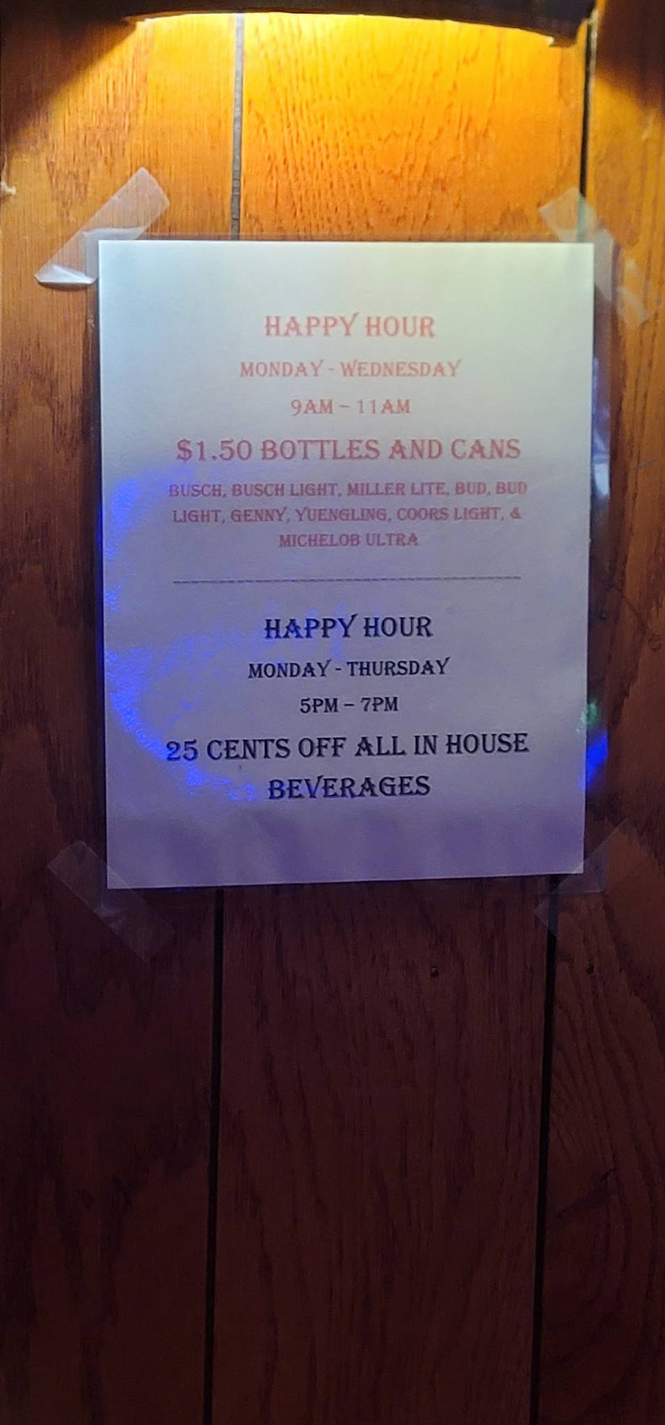 Menu at Valley Hotel pub & bar, Mill Hall