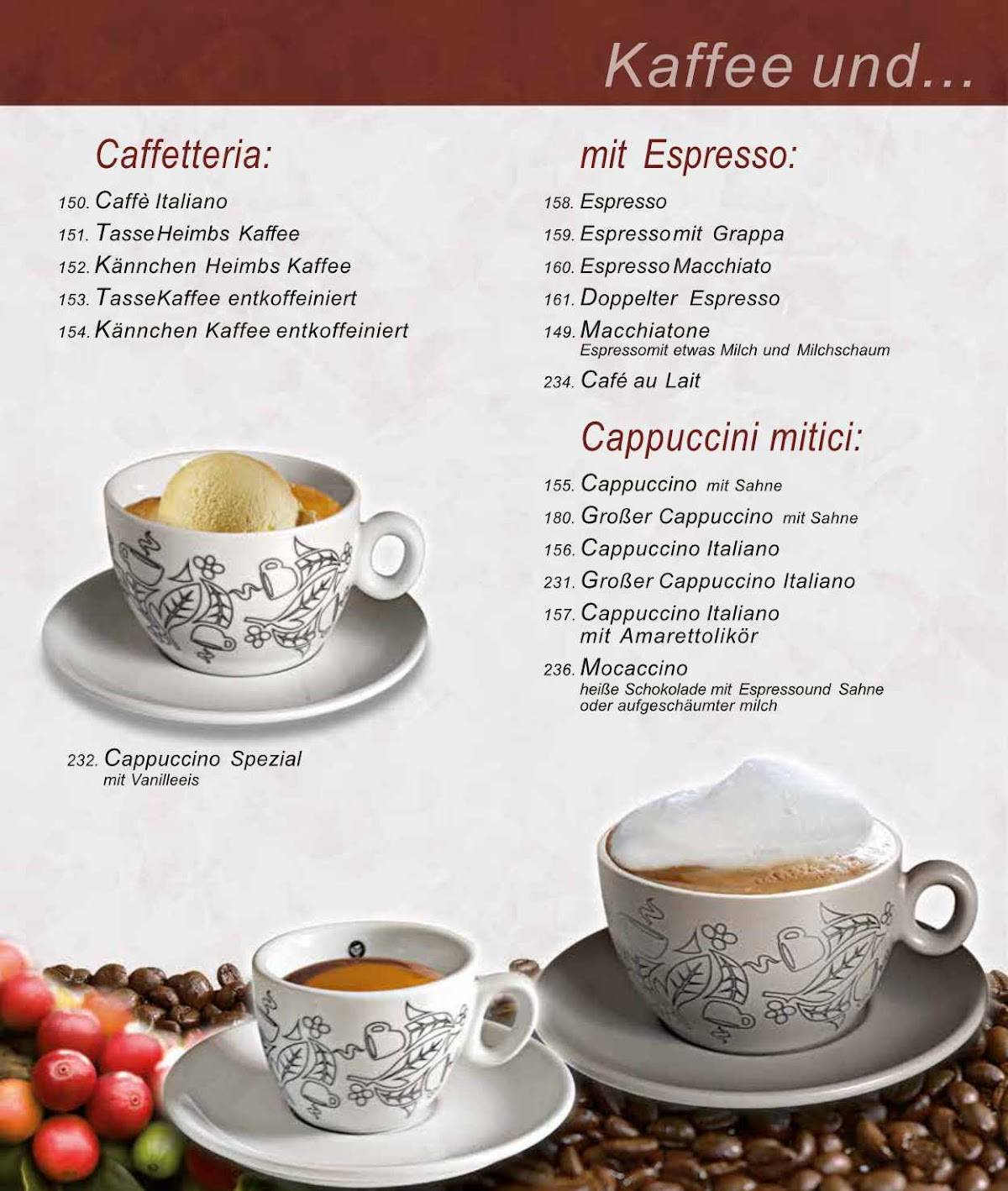 Speisekarte von Venezia Eisdiele cafe, Soest