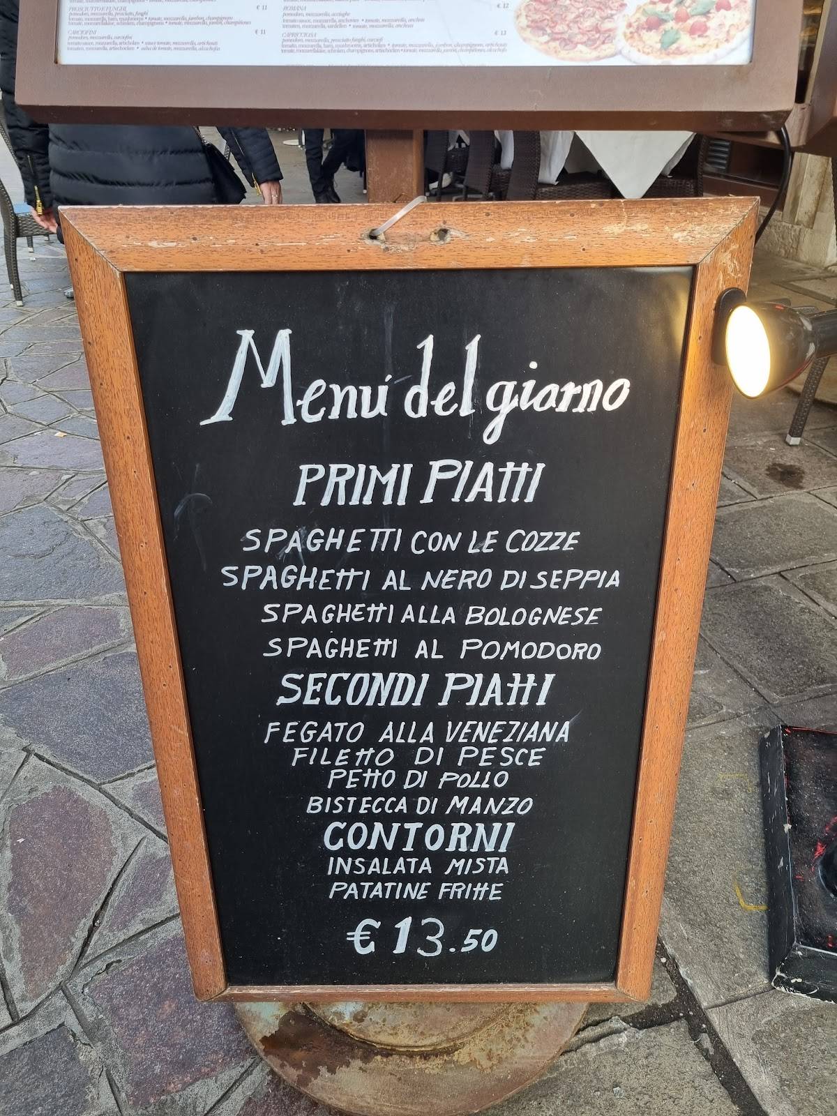 Menu at Ristorante Due Fratelli, Venice