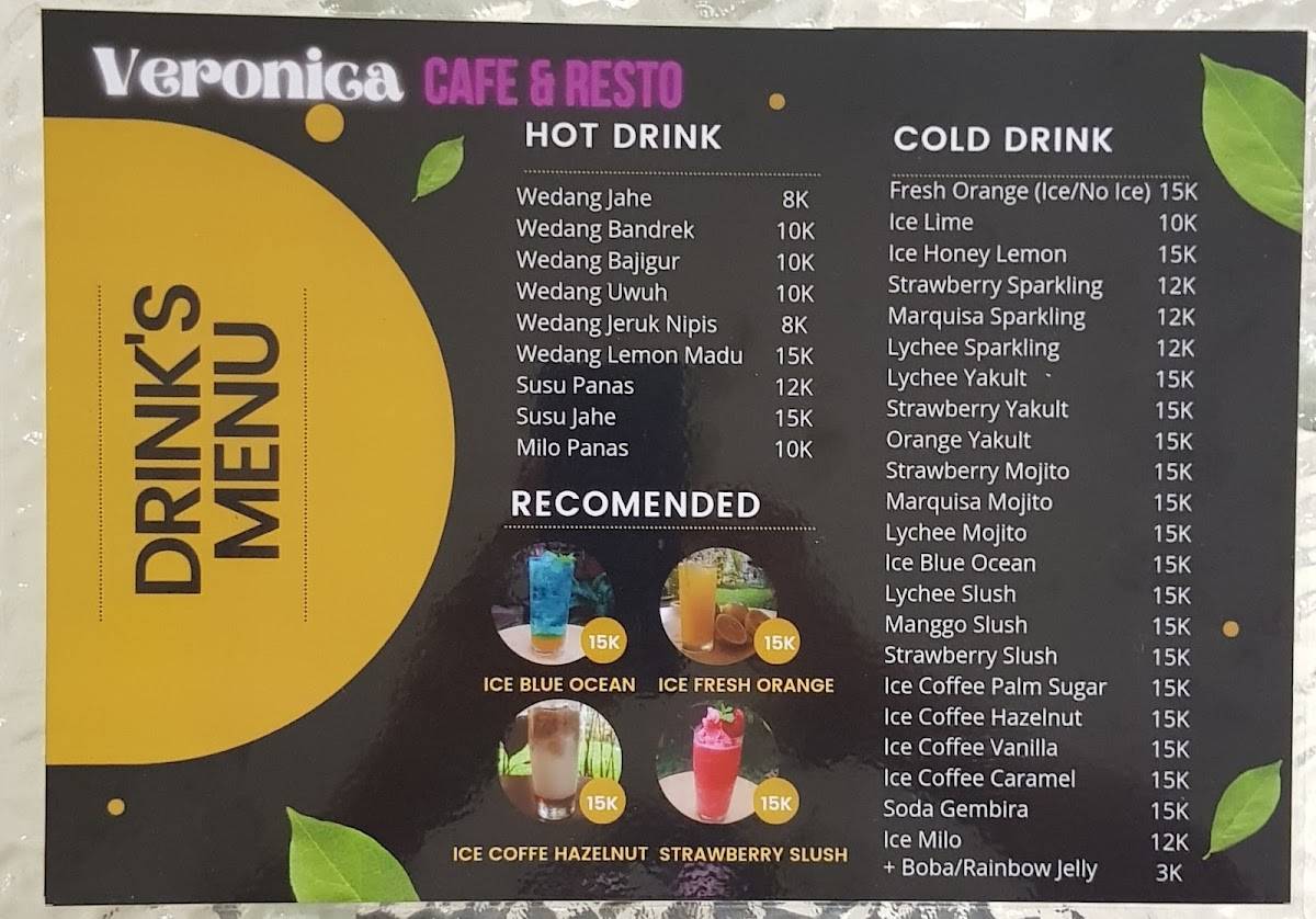 Menu at Veronica Cafe & Resto, Malang