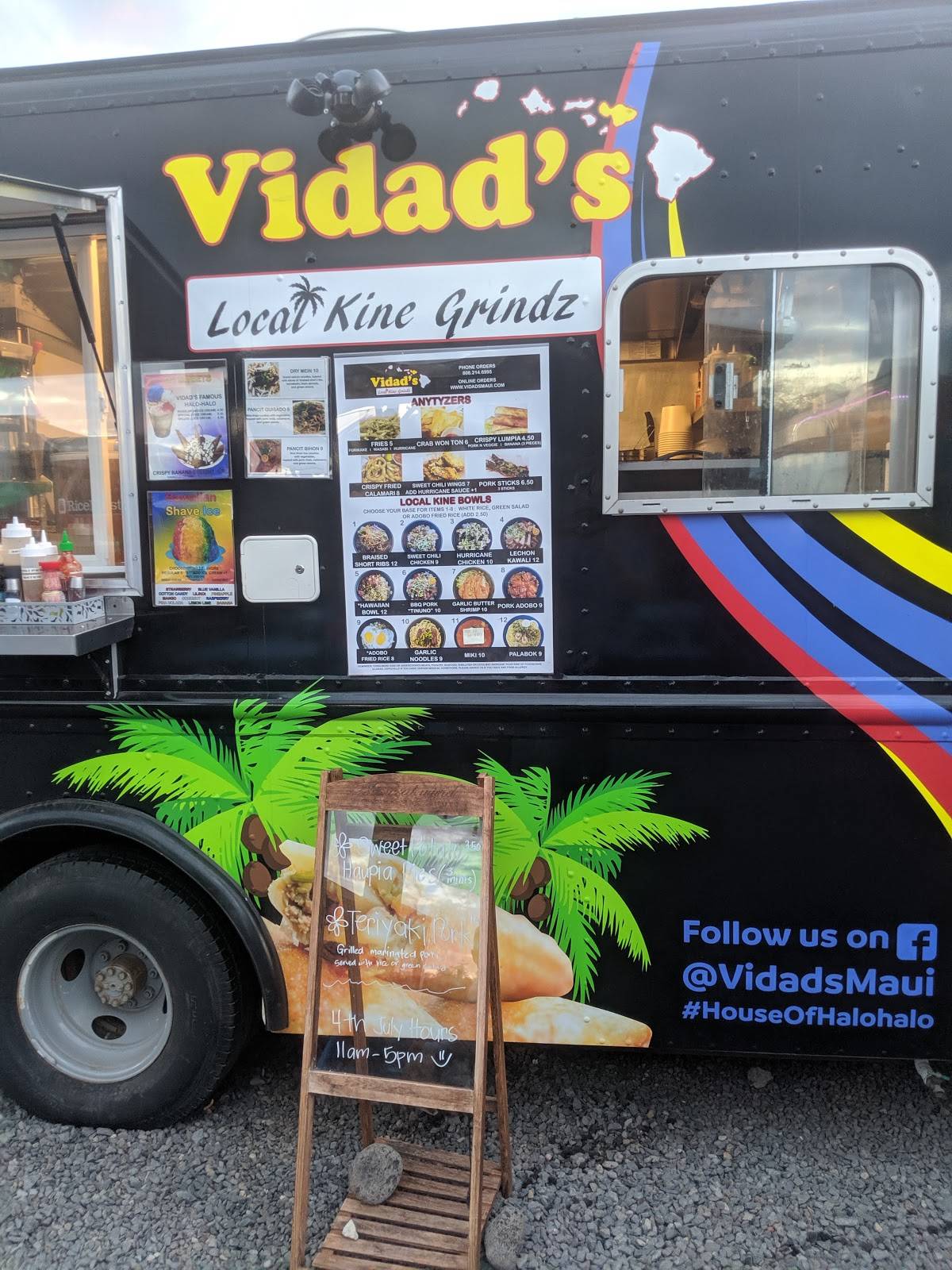 Carta del restaurante Vidad's Local Kine Grindz, Kihei