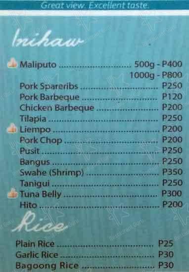 Menu at Viewsite Restaurant Mahogany, Tagaytay, 4W3M+8XQ