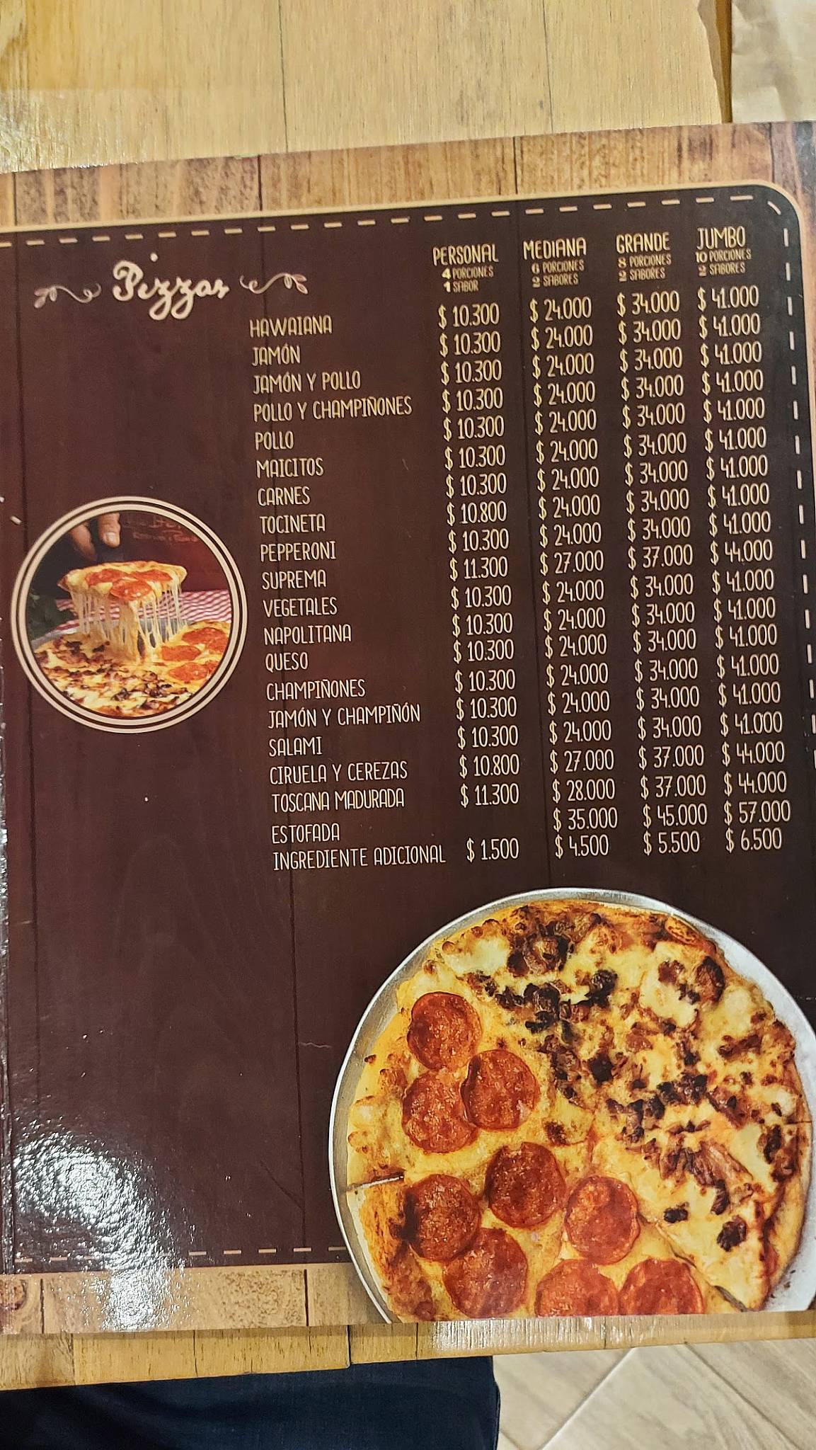 Carta del restaurante Villa Italia (Circunvalar), Pereira, Cra. 13 #6-55