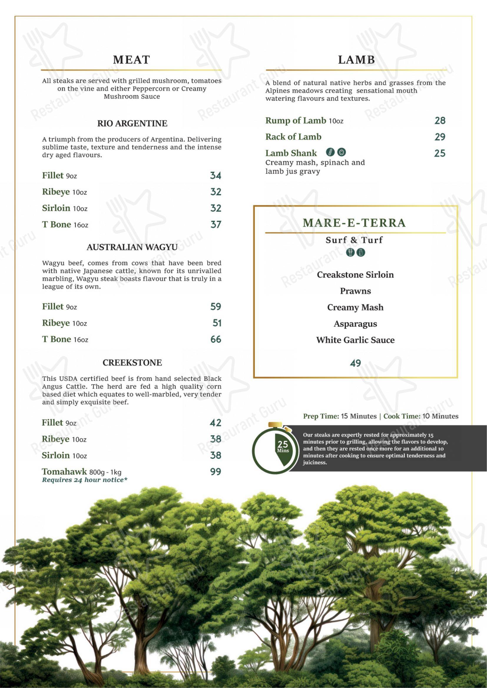 Menu at Vudu Restaurant, Huddersfield