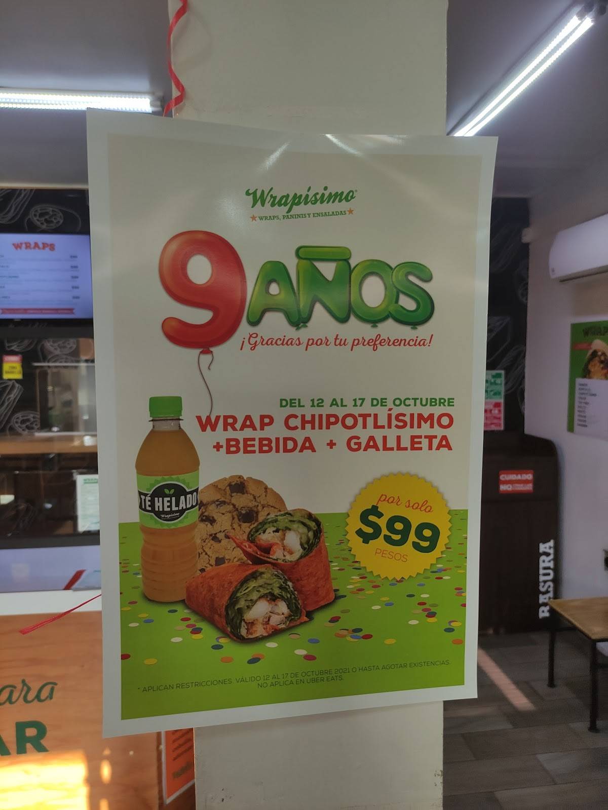 Carta del restaurante WRAPISIMO, Mexicali, Blvd. Benito Juárez