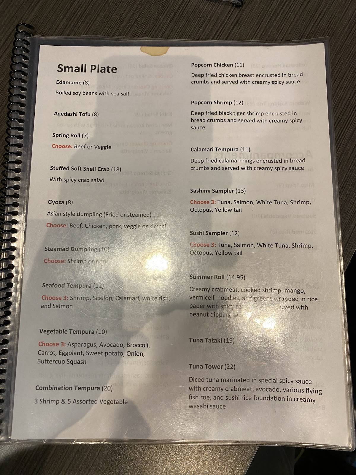 Menu at Wabora fusion steak house and sushi restaurant, Bracebridge ...