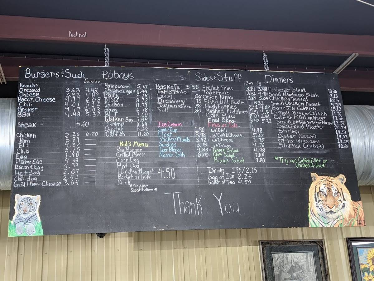 Menu at Walker's Dairy Bar, Laurel