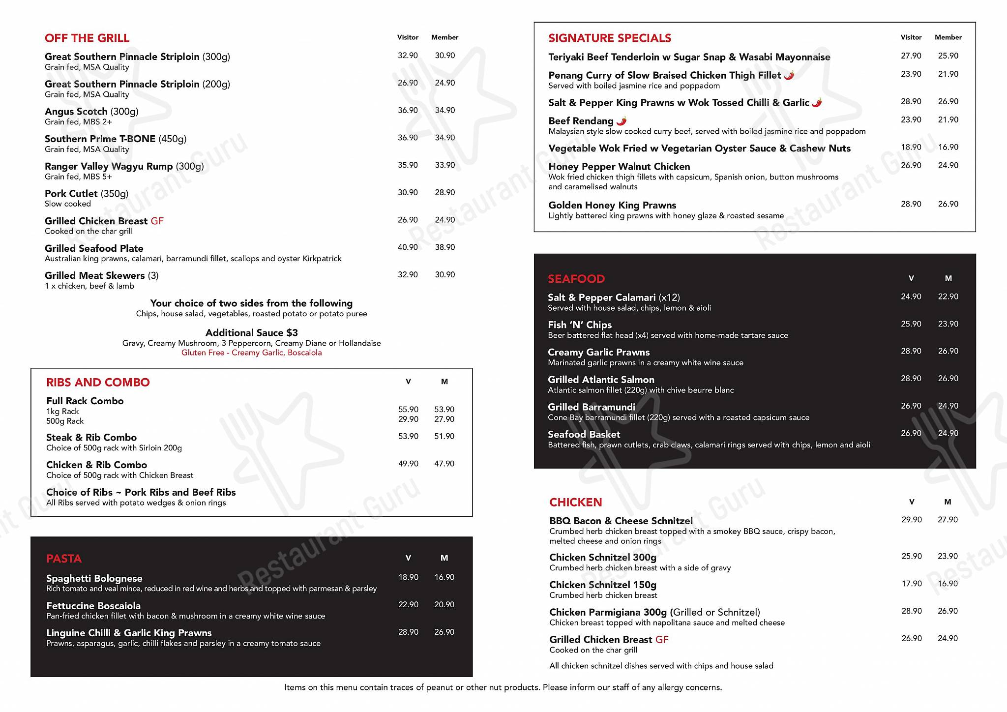 Menu at Waterstone Grill restaurant, North Saint Marys, St Marys ...