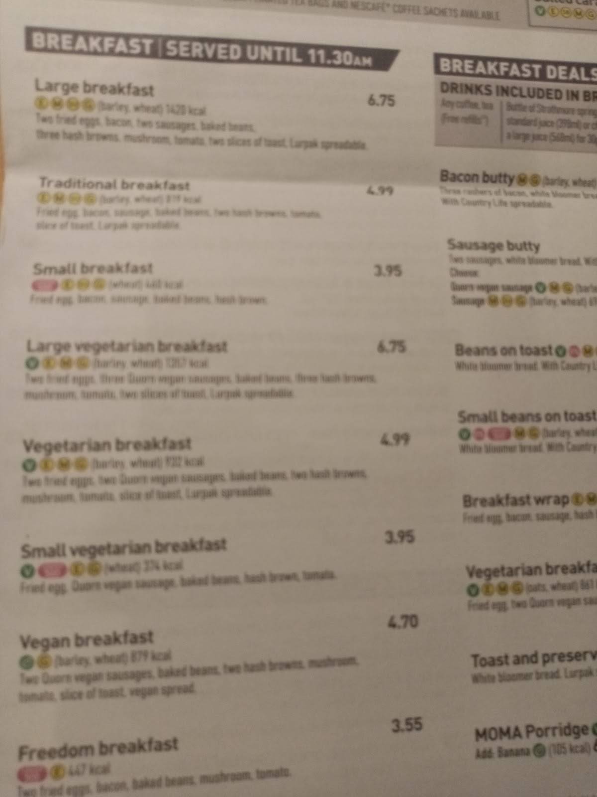 Menu at Wetherspoons pub & bar, Manchester, Piccadilly House