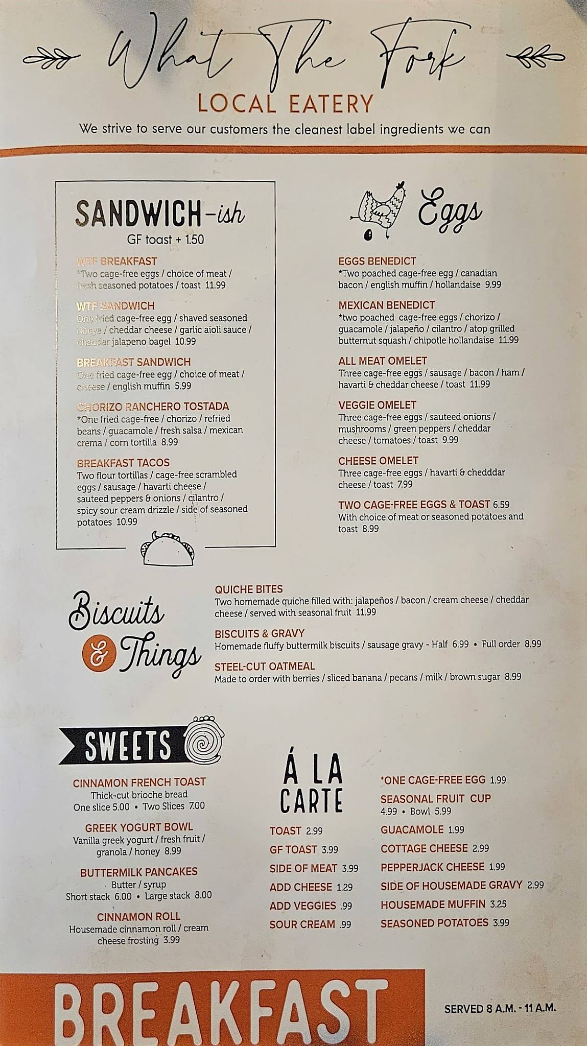Menu at What the Fork pub & bar, Fremont