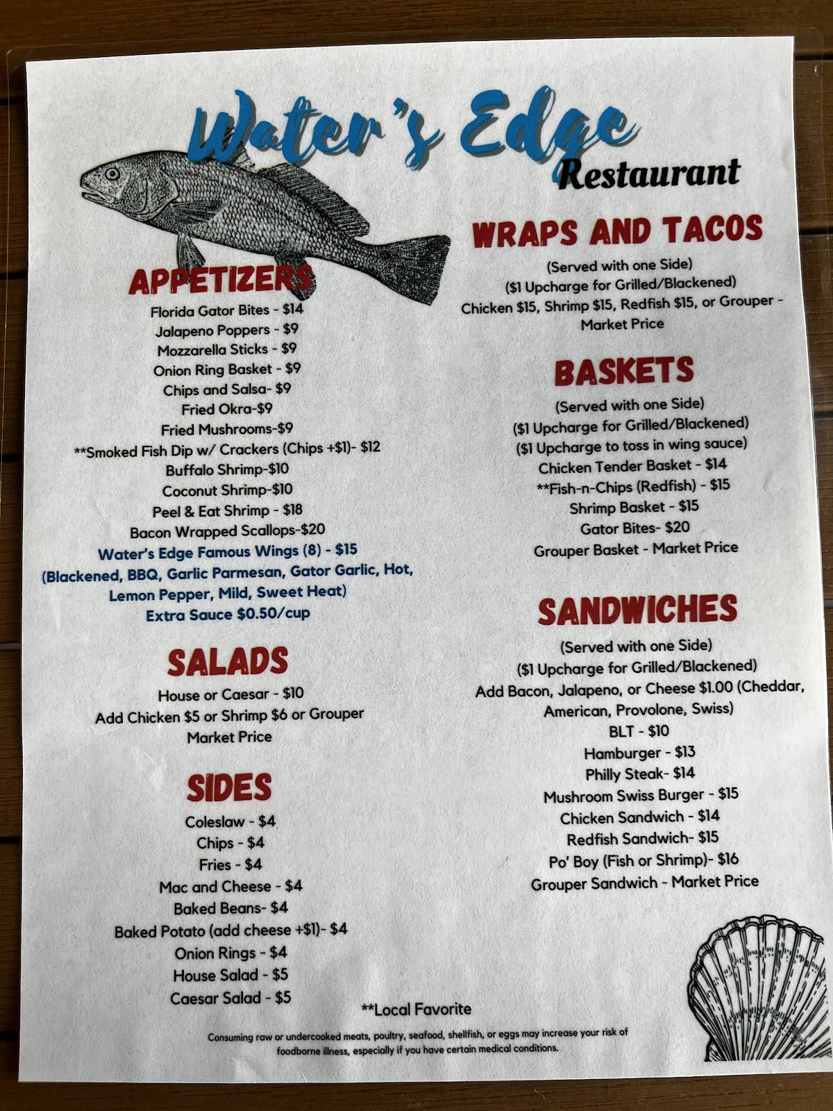 Menu at Who Dat Bar & Grill, Steinhatchee