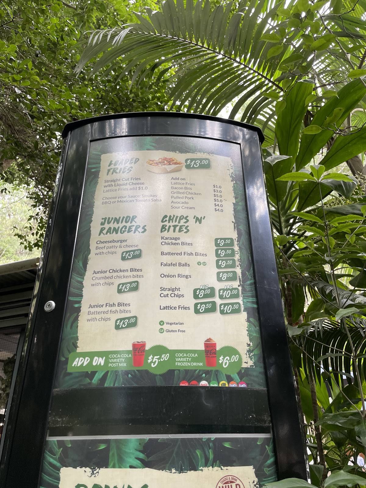 Menu at Wild Burgers restaurant, Currumbin