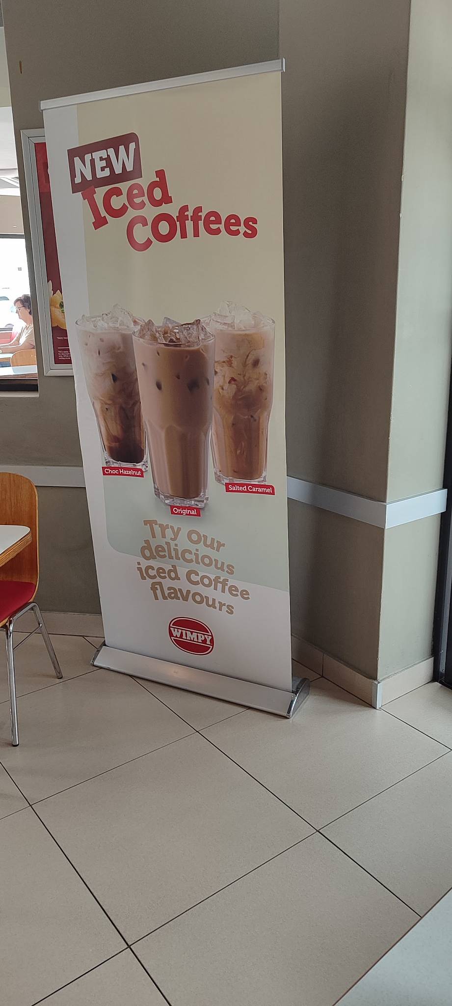 Menu at Wimpy restaurant, Standerton, and