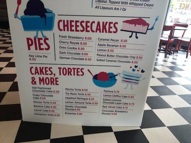 Menu au Baked Expectations desserts, Winnipeg