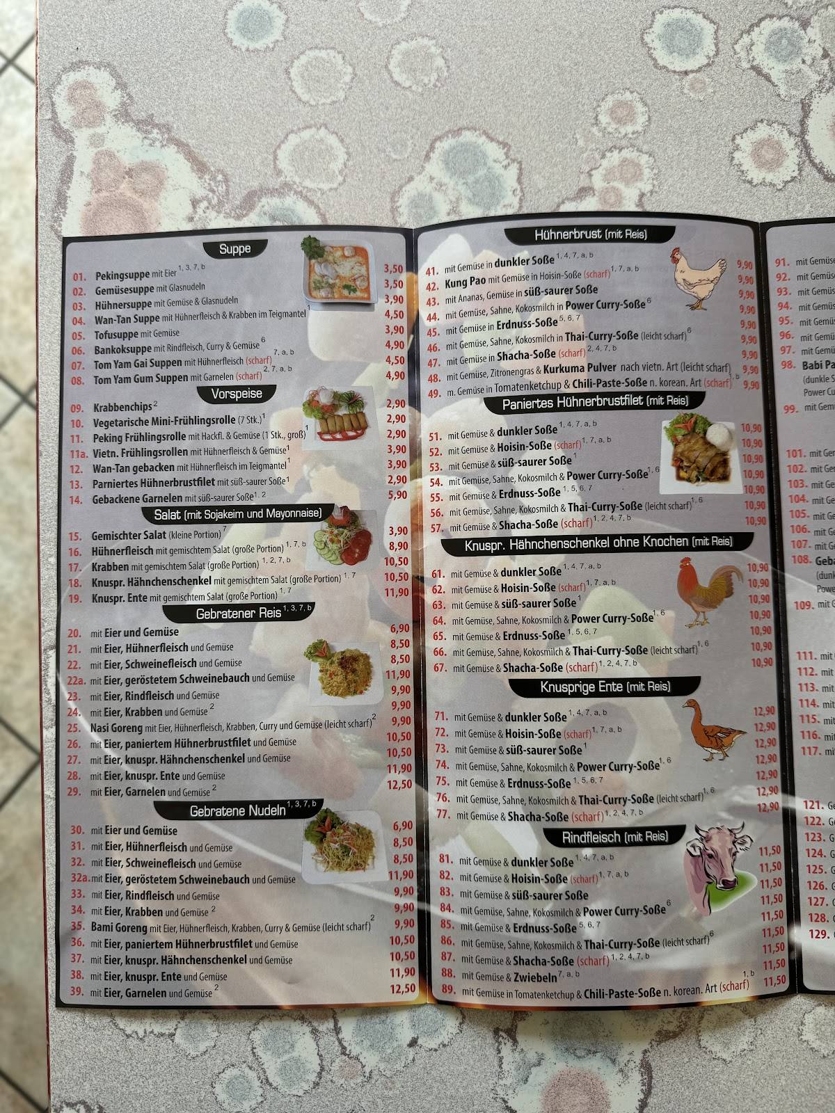 Menu at Wok-Man restaurant, Gerolstein