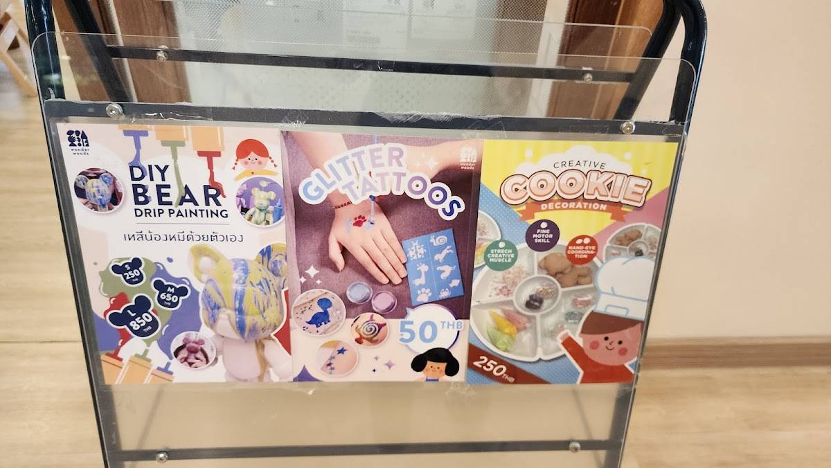 Menu at Wonder Woods Kids Cafe & Co-Learning Space, Bangkok
