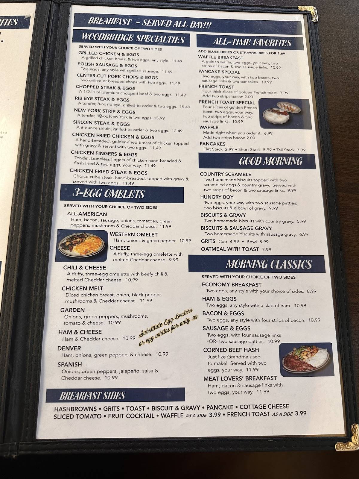 Menu at Woodbridge Restaurant, Oklahoma City, S Western Ave