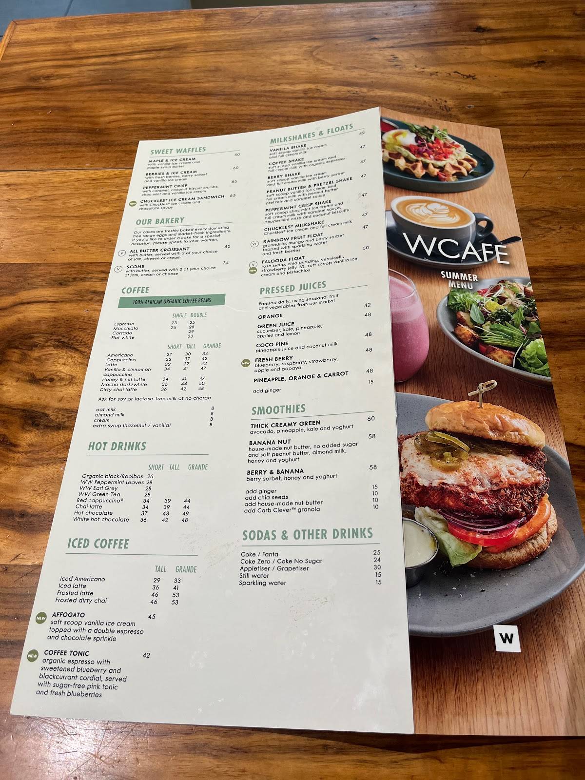 Menu at Woolworths Cafe Menlyn, Pretoria, Corner of Atterbury Road ...