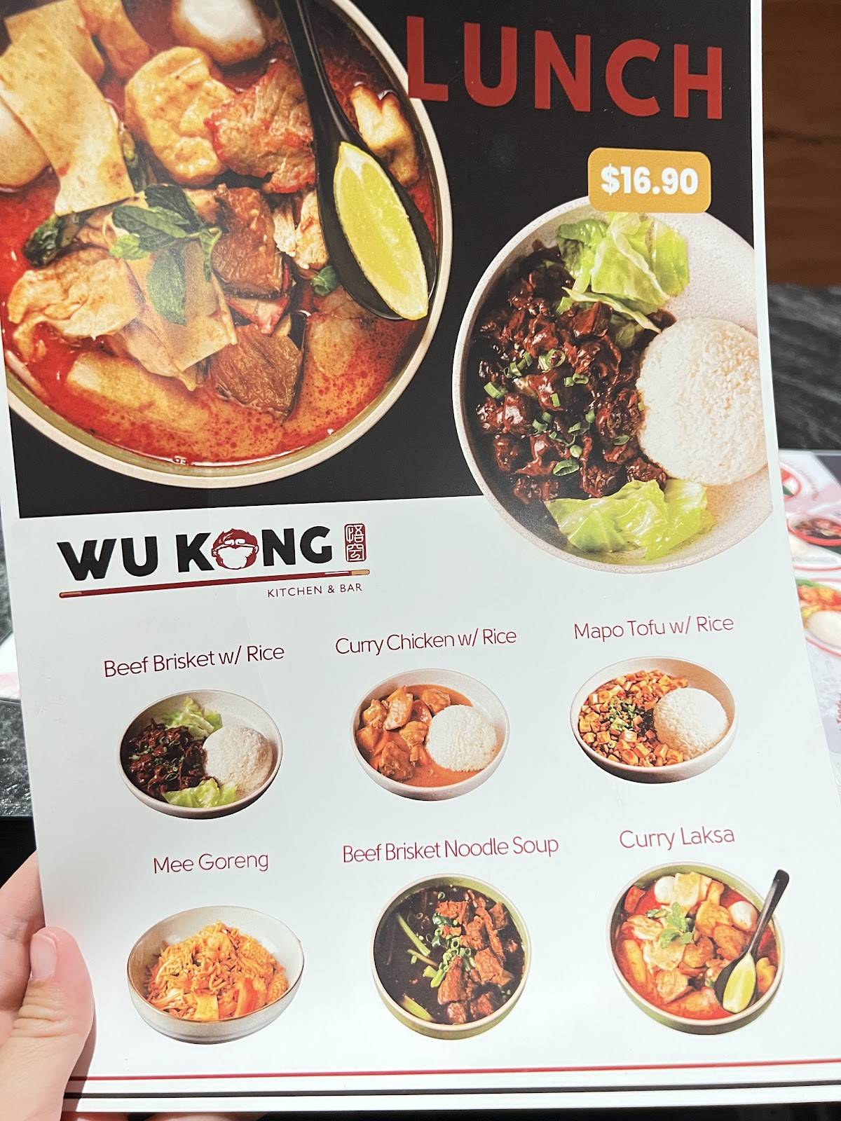 Menu at Wu Kong Kitchen & Bar Southport, Southport