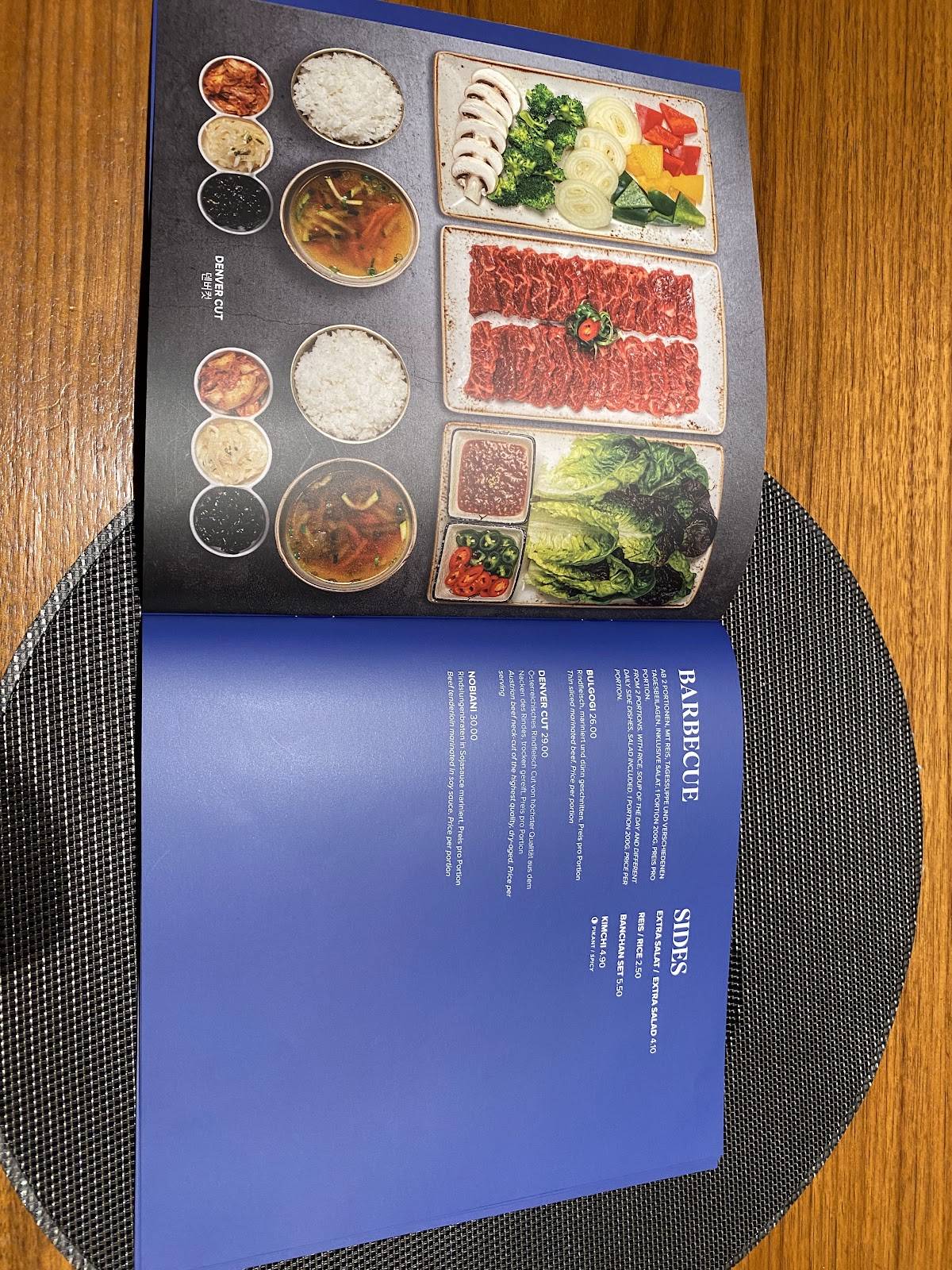 Speisekarte von Yori - Korean Dining 비엔나 한식당 restaurant, Wien