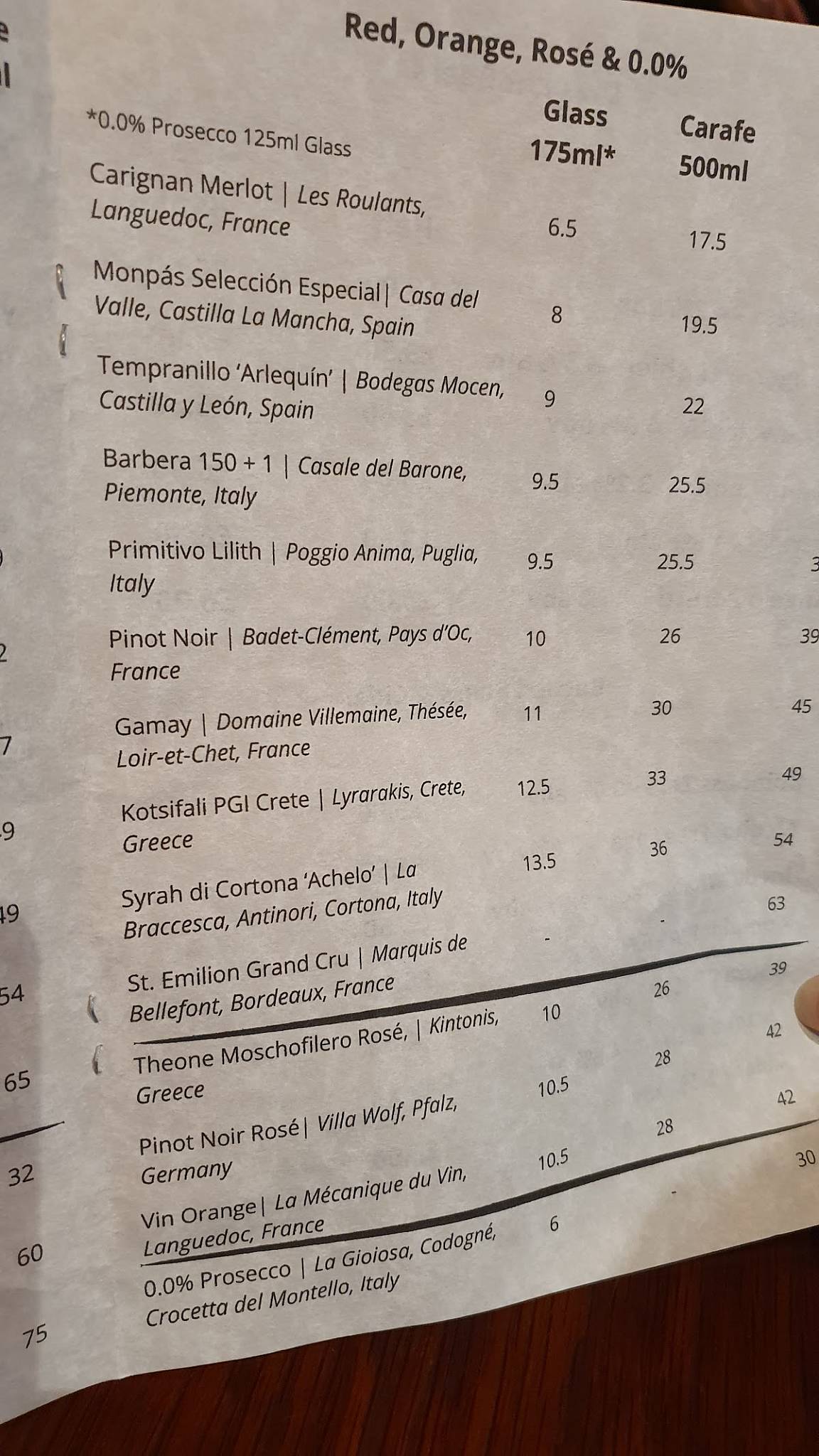 Menu at Fish and Forest restaurant, York