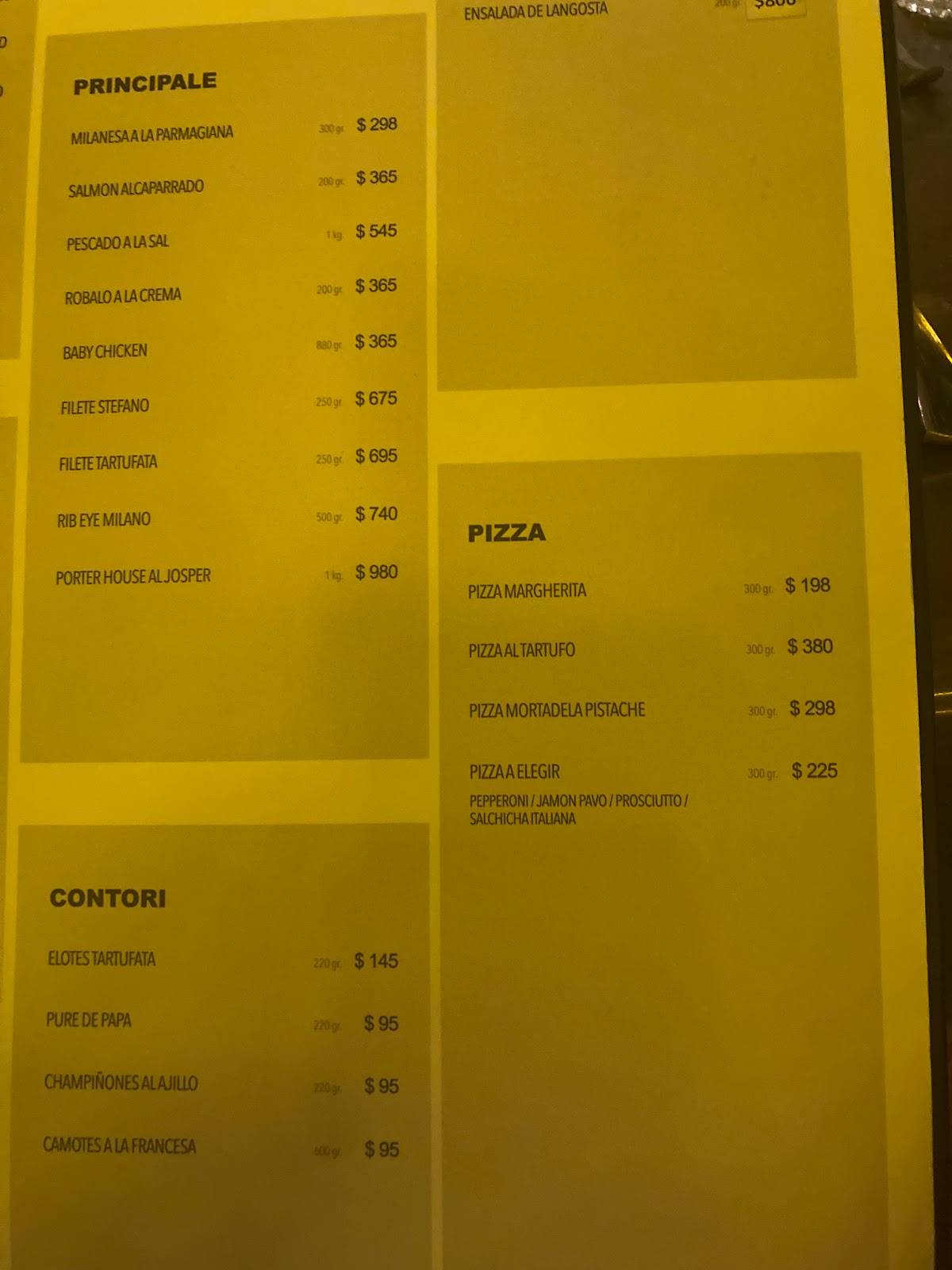 Carta del restaurante Isabela MX, Zapopan