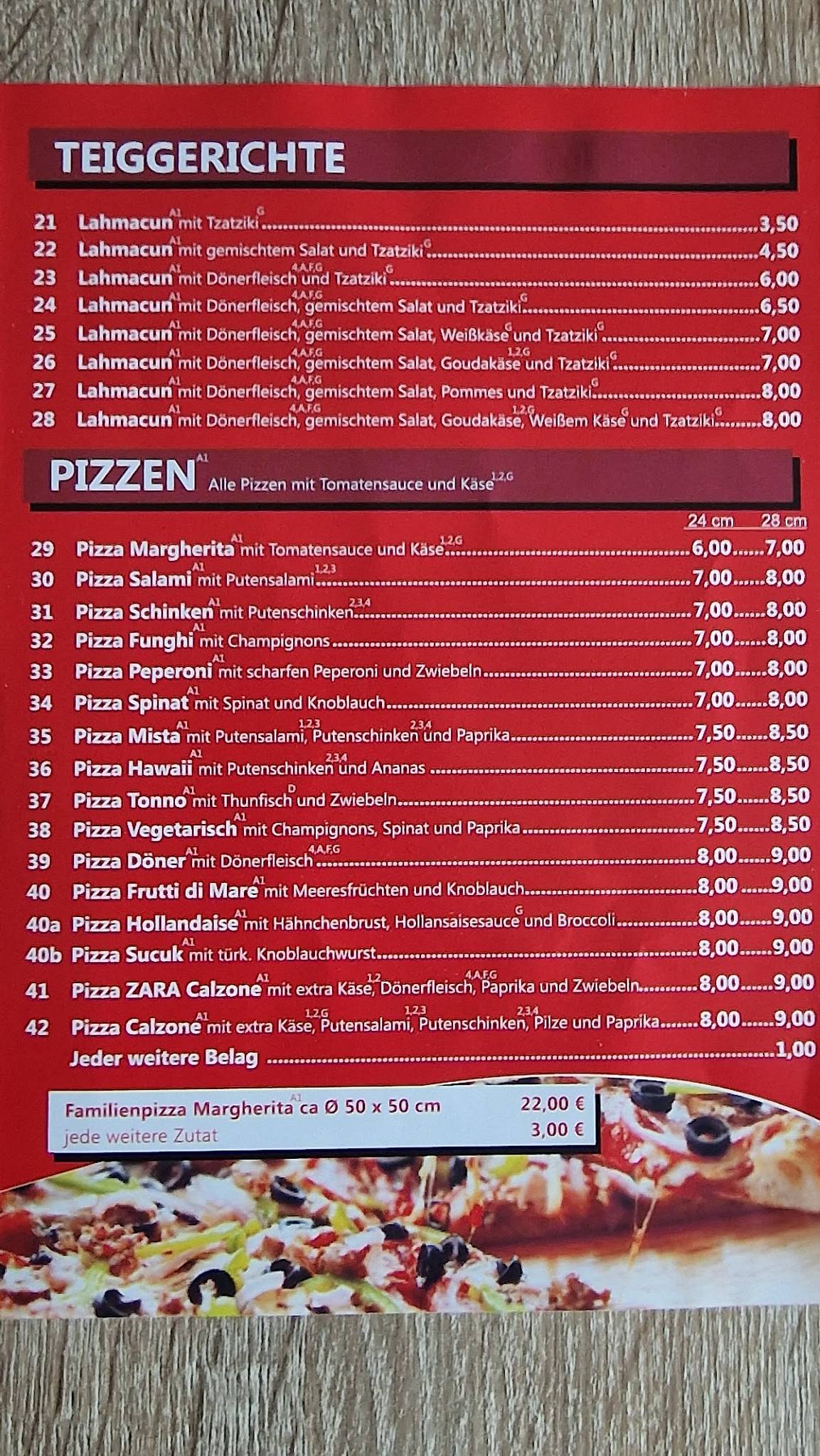 Speisekarte von Zara Grill - Restaurant Herford - Fast Food Herford ...