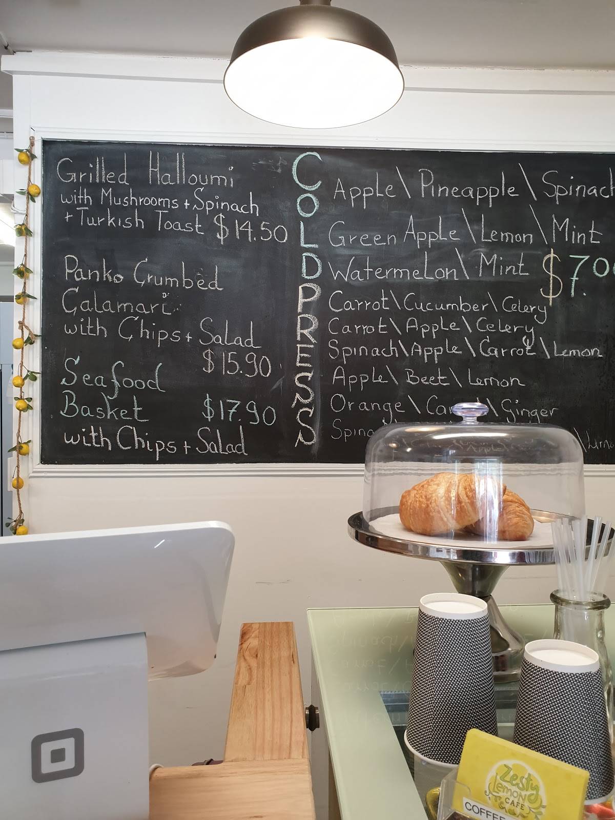Menu at Zesty Lemon Cafe, Deception Bay