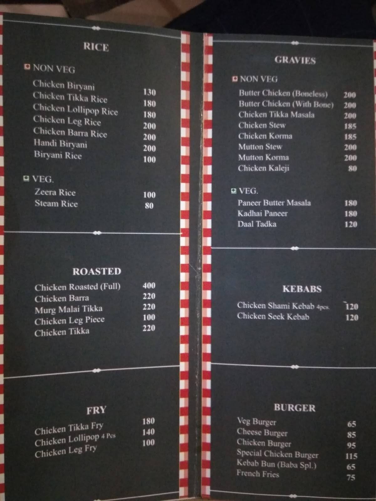 Menu at Zoya'z The Restaurant, Kanpur, 79-80