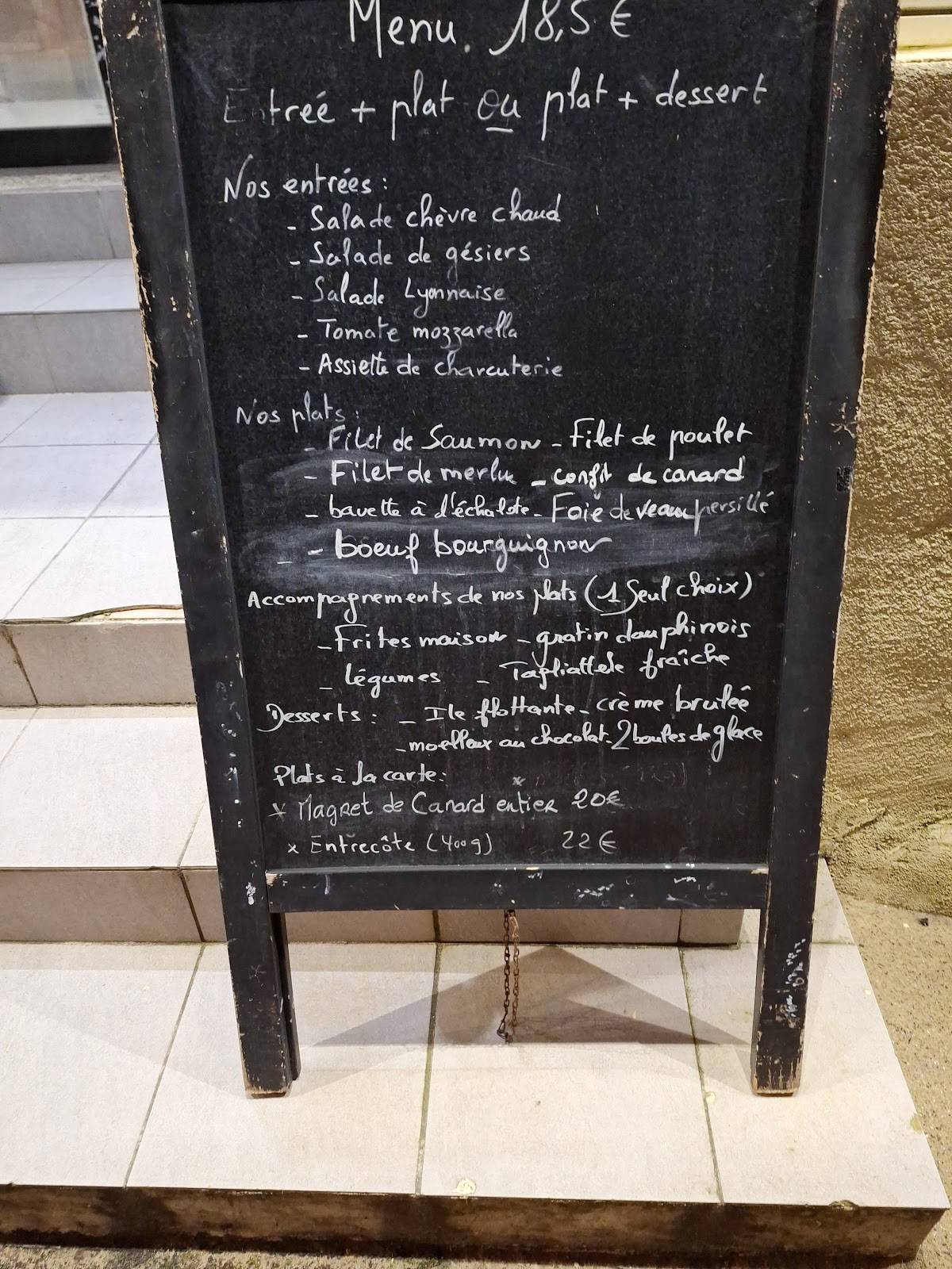 Menu at Bijou restaurant, Vendays-Montalivet