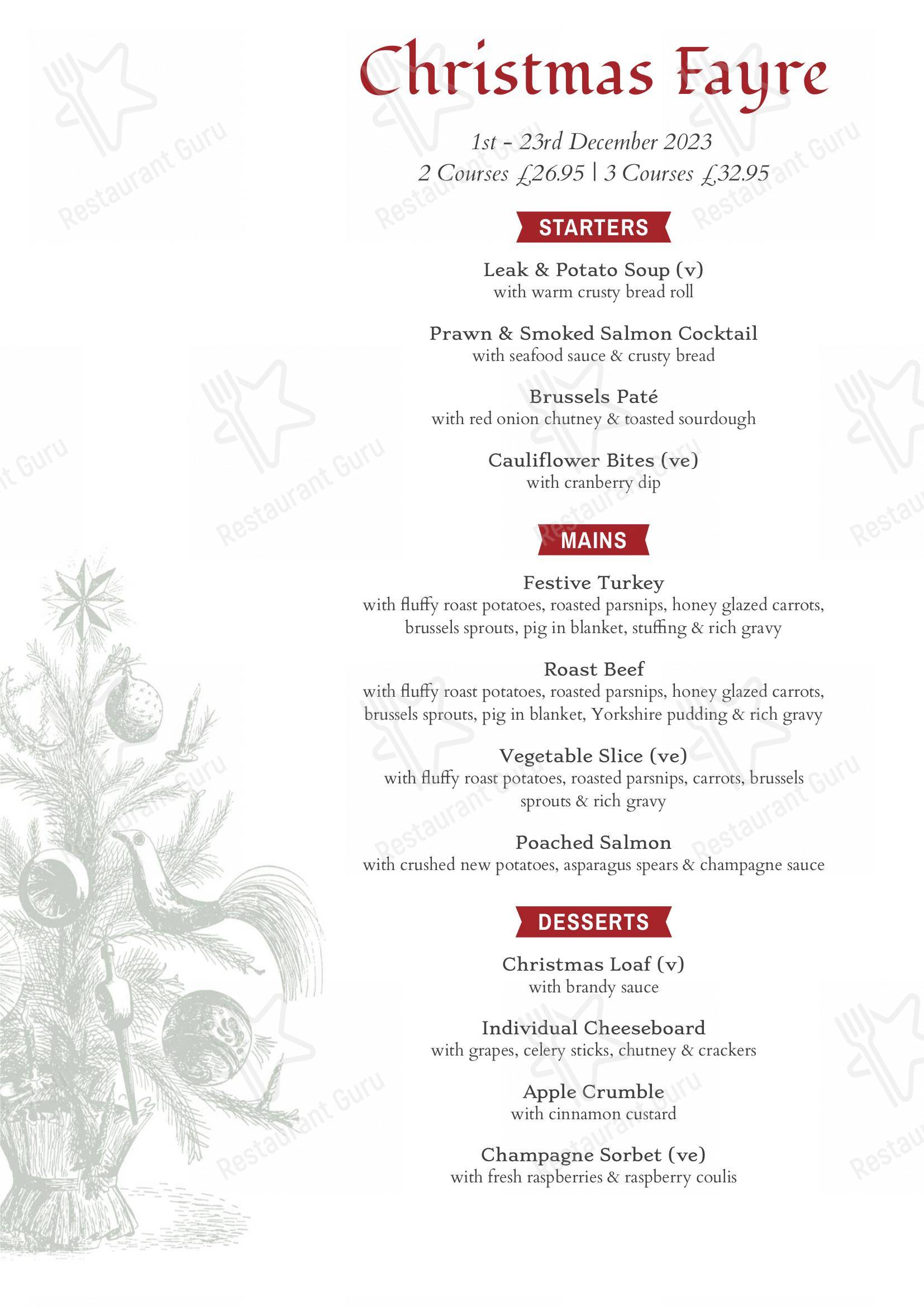 Menu at The Kings Arms Hotel pub & bar, Bicester