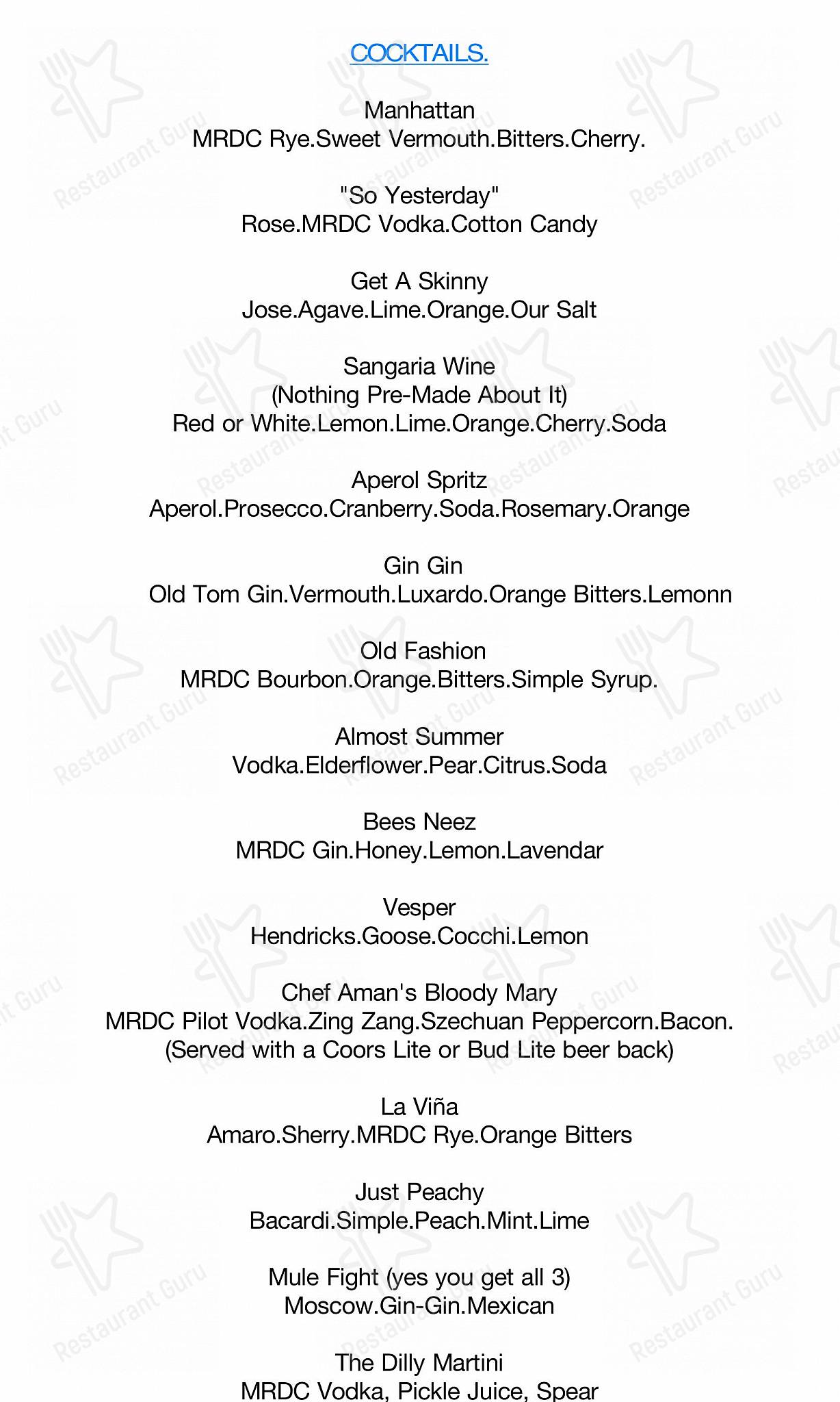 Menu at Hemispheres Bistro pub & bar, Bettendorf