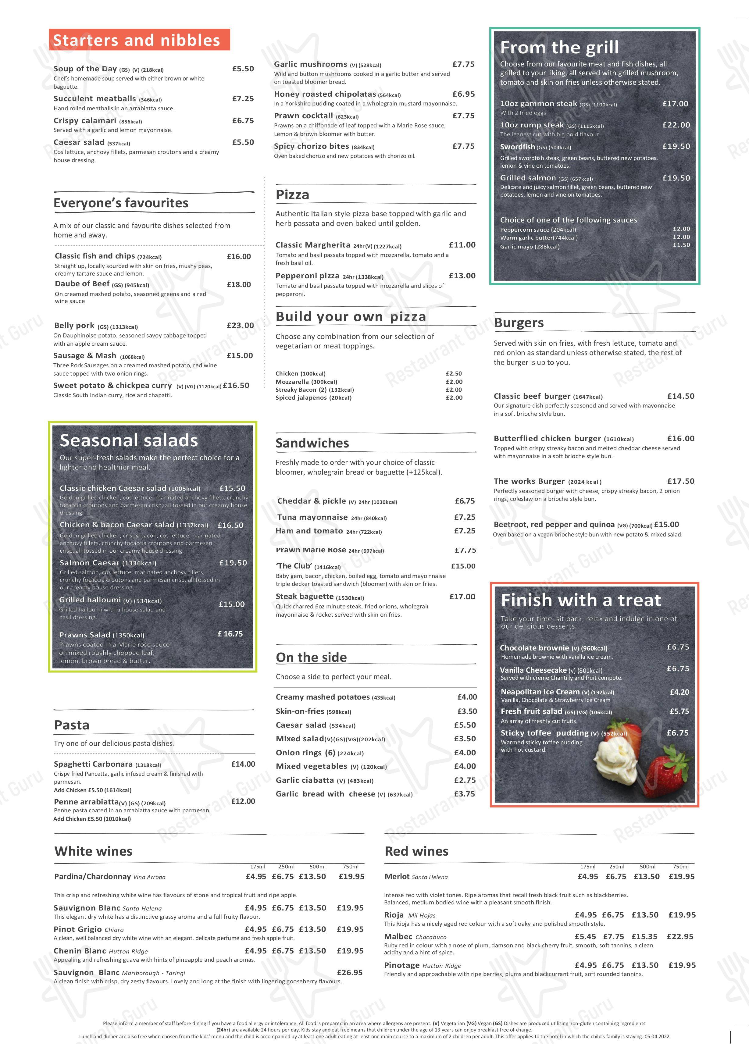 Menu at Holiday Inn Ellesmere Port - Cheshire Oaks by IHG restaurant ...