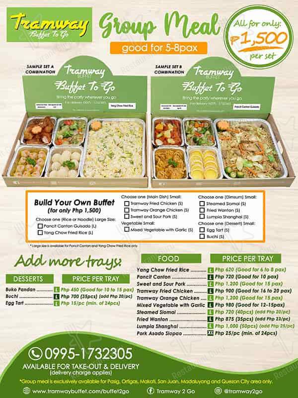 Menu at Tramway Bayview Buffet restaurant, Pasay, Roxas Blvd