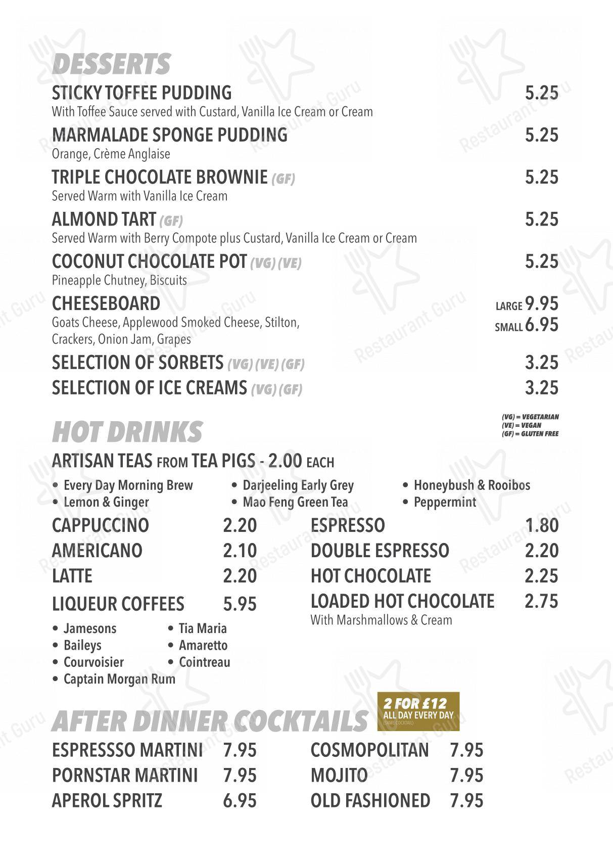 Menu at Broadoak Hotel, Ashton pub & bar, Ashton-under-Lyne