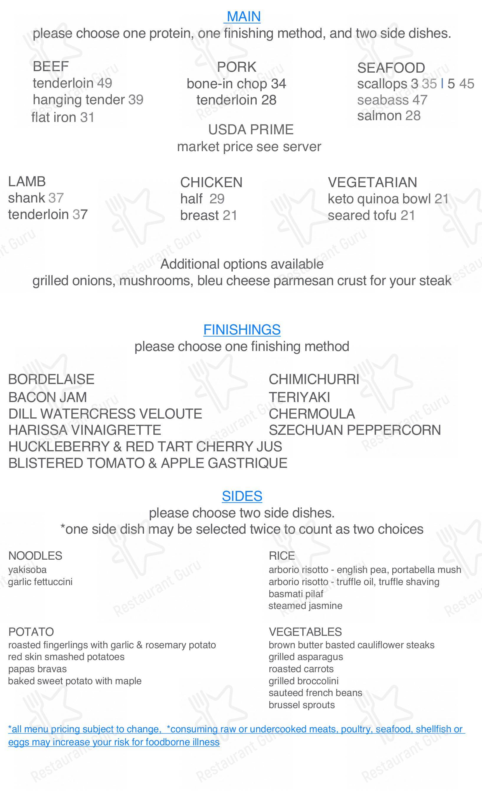 Menu at Hemispheres Bistro pub & bar, Bettendorf