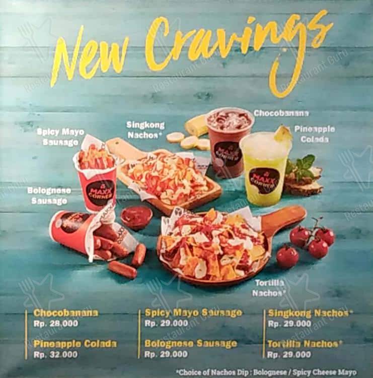 Menu at Maxx Corner cafe, North Jakarta, Jl. Pluit Indah