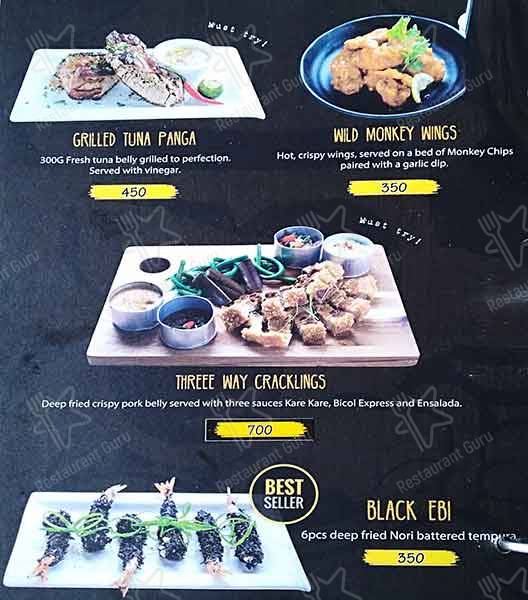 Menu at Monkey Mic Family KTV, Quezon City, Congressional Avenue Extension