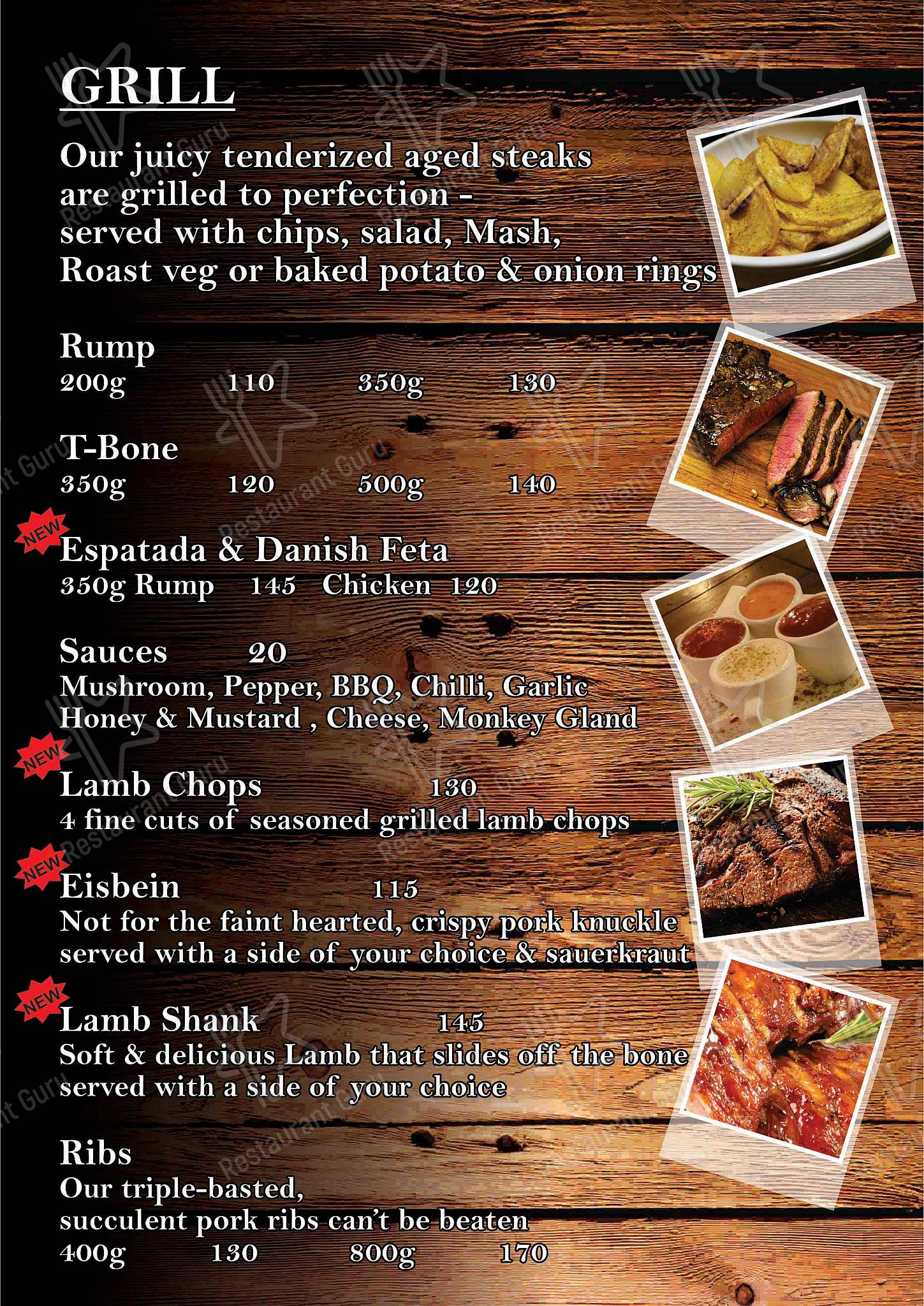 Menu at My Local Bar & Grill (Murphy's Law), Randburg