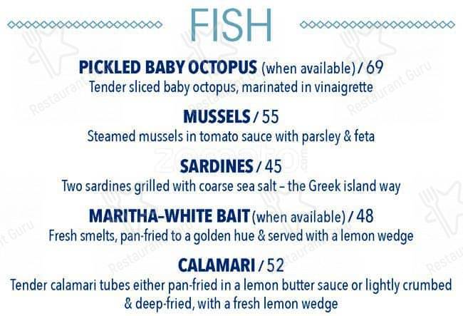 Carta del restaurante Mythos Live Your Myth, Johannesburgo, 28 Atholl ...