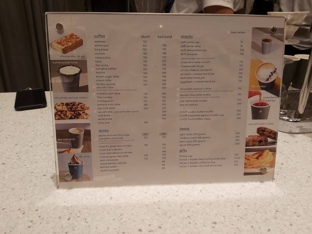 Menu at harlan + holden coffee - 28th & 3rd cafe, Taguig