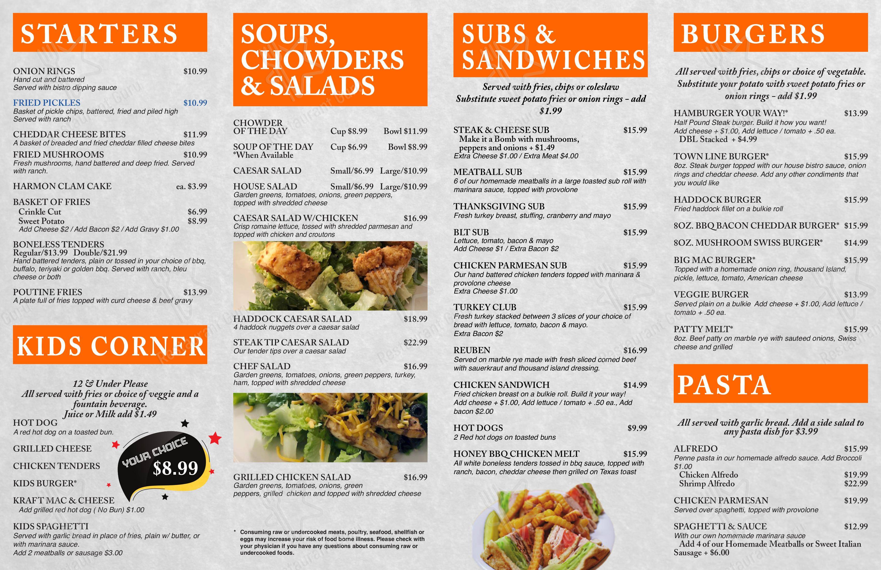 Menu at Town Line Family Restaurant, Lyman, 10 New County Rd