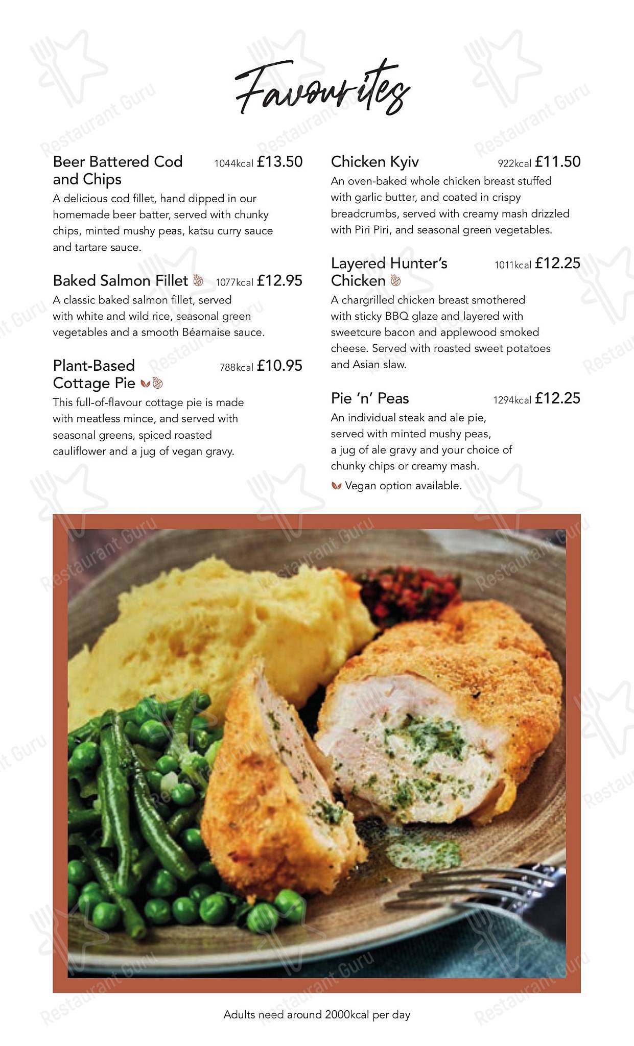 Menu at The Old Storehouse restaurant, Amble