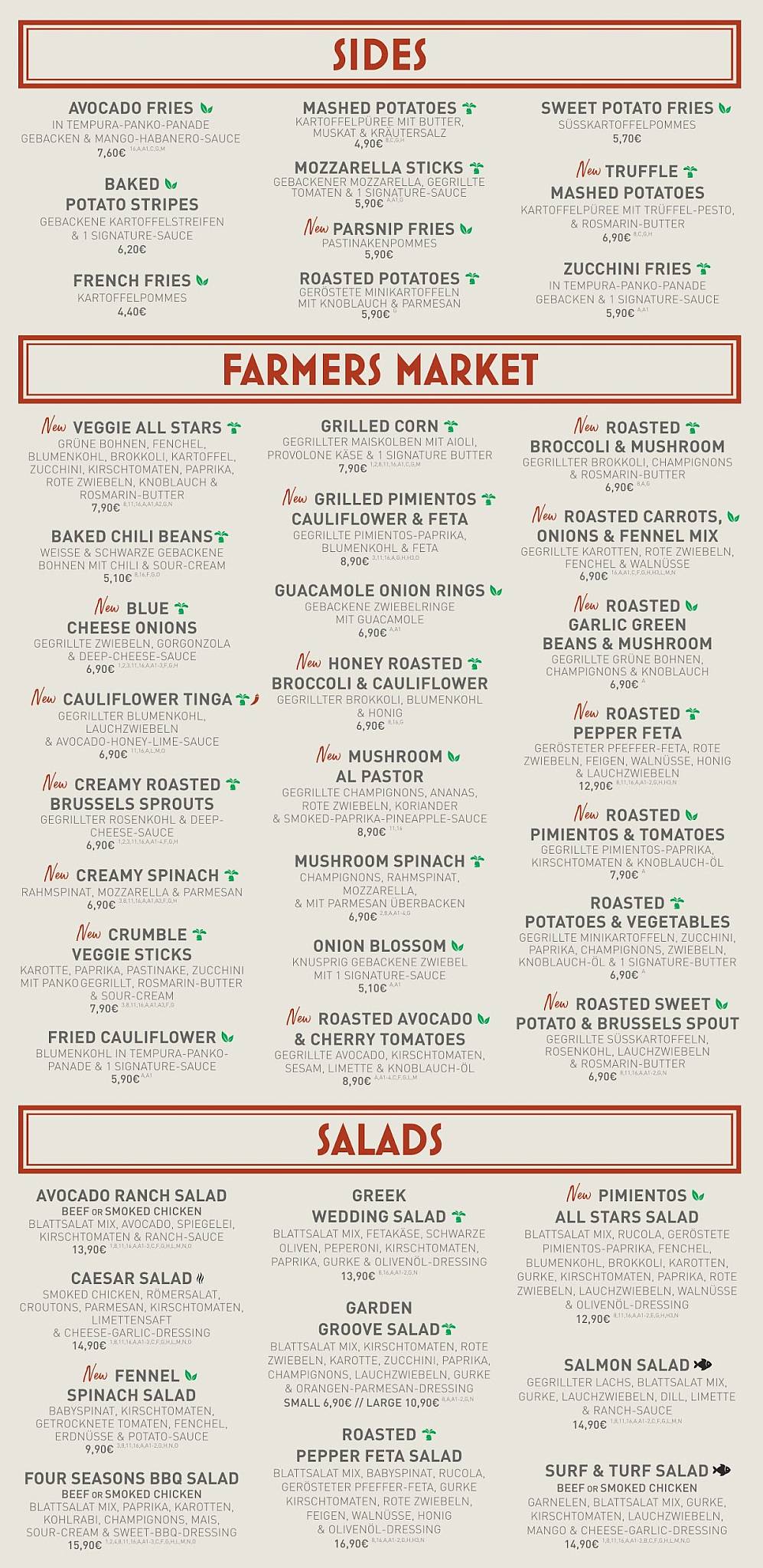 Menu at Timberjacks Bispingen restaurant, Bispingen