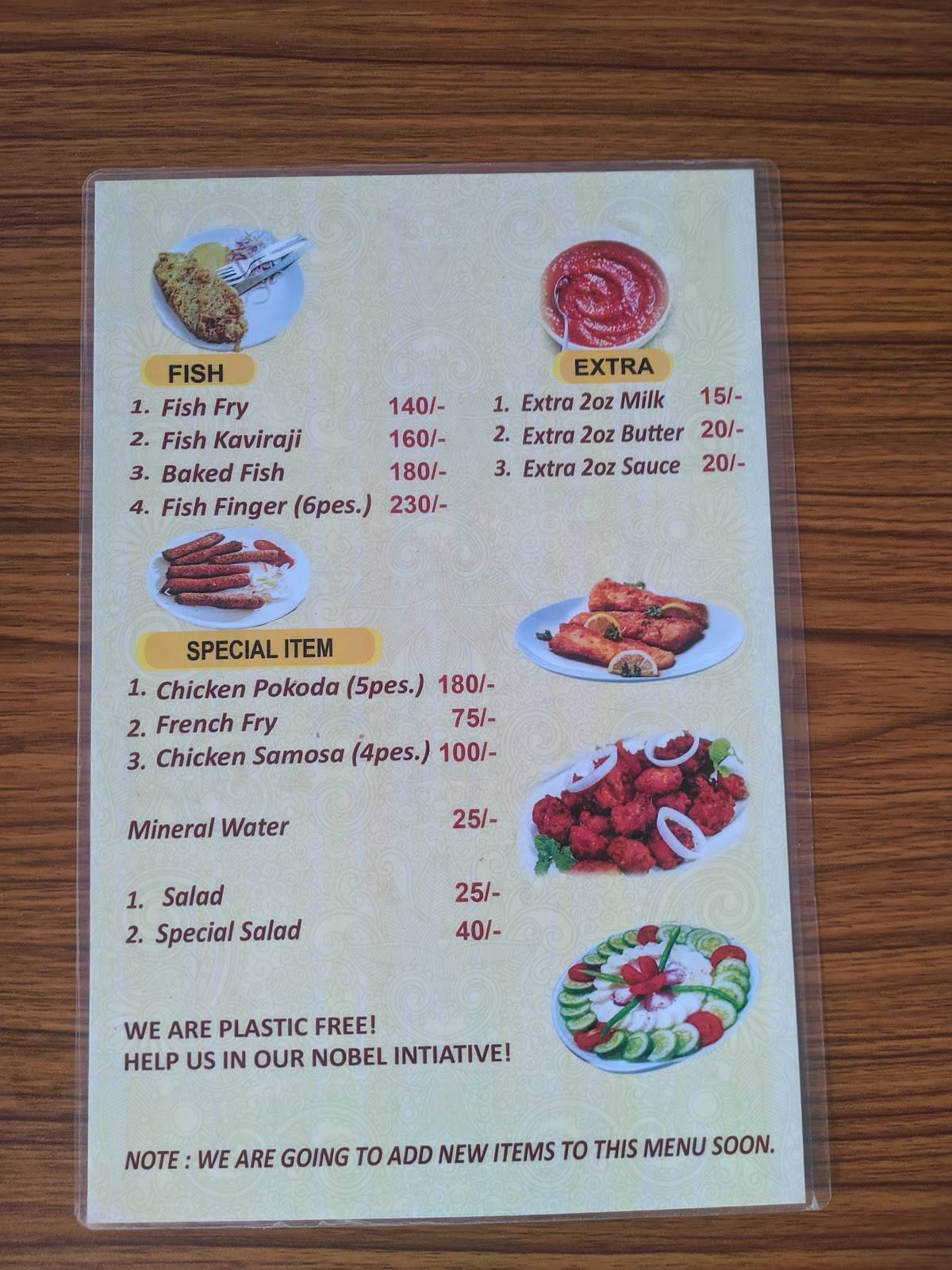 Menu at Indian Coffee House, Serampore, Kolkata, 6/A/1
