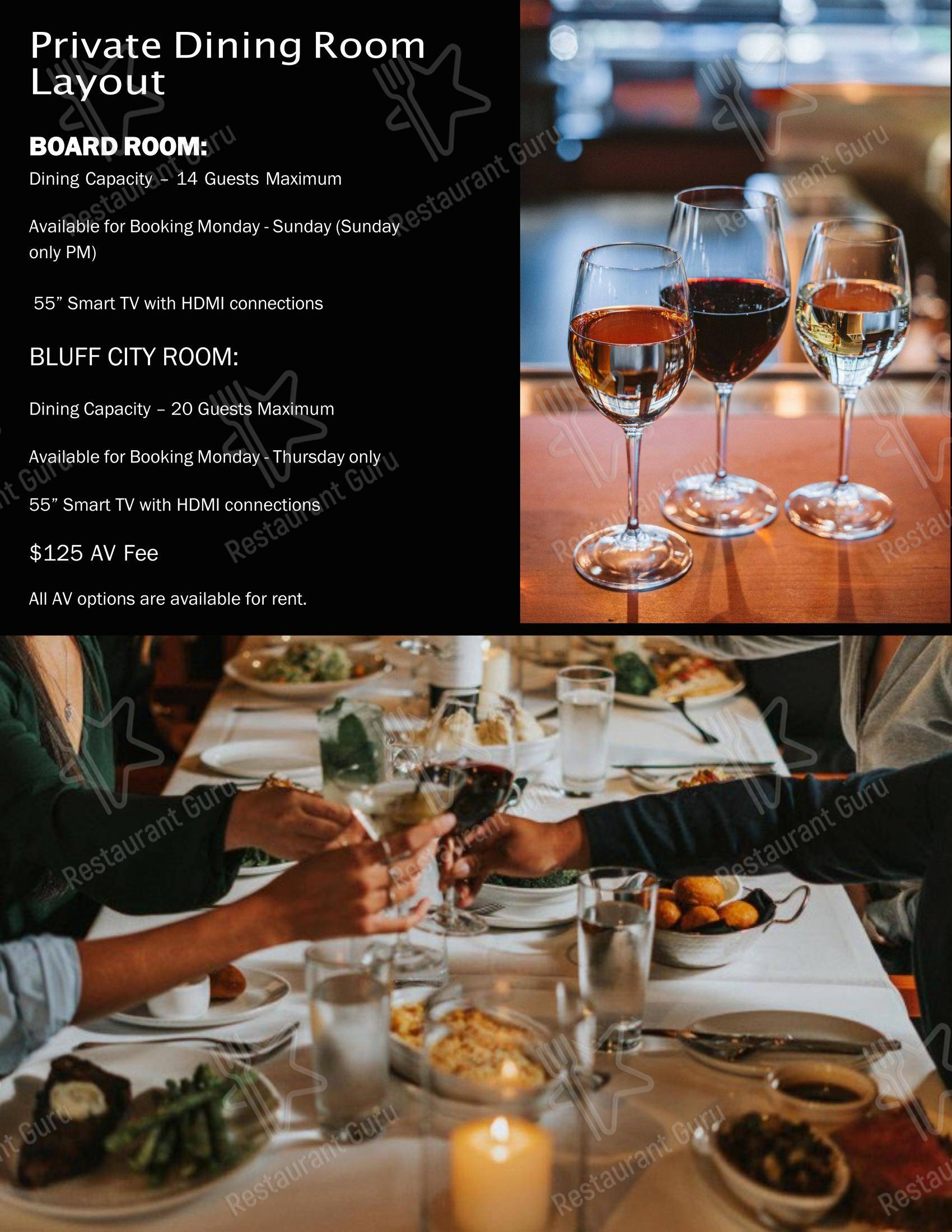 Menu at Stoney River Steakhouse and Grill, Germantown