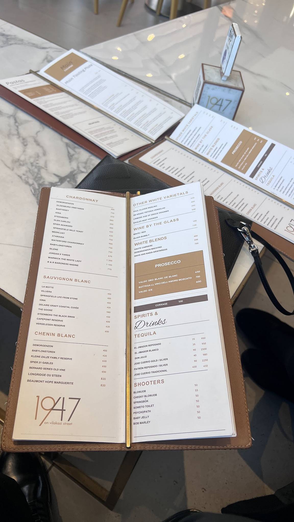 Menu at 1947 on Vilakazi Street restaurant, Soweto